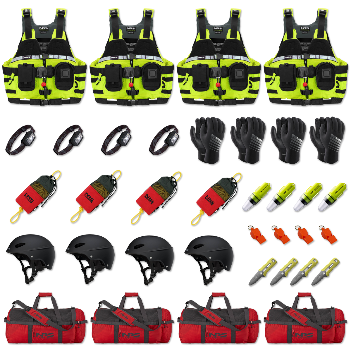 "Swiftwater Rescue OPS" 4 Man Water Rescue Kit - Safety Yellow – Safe ...